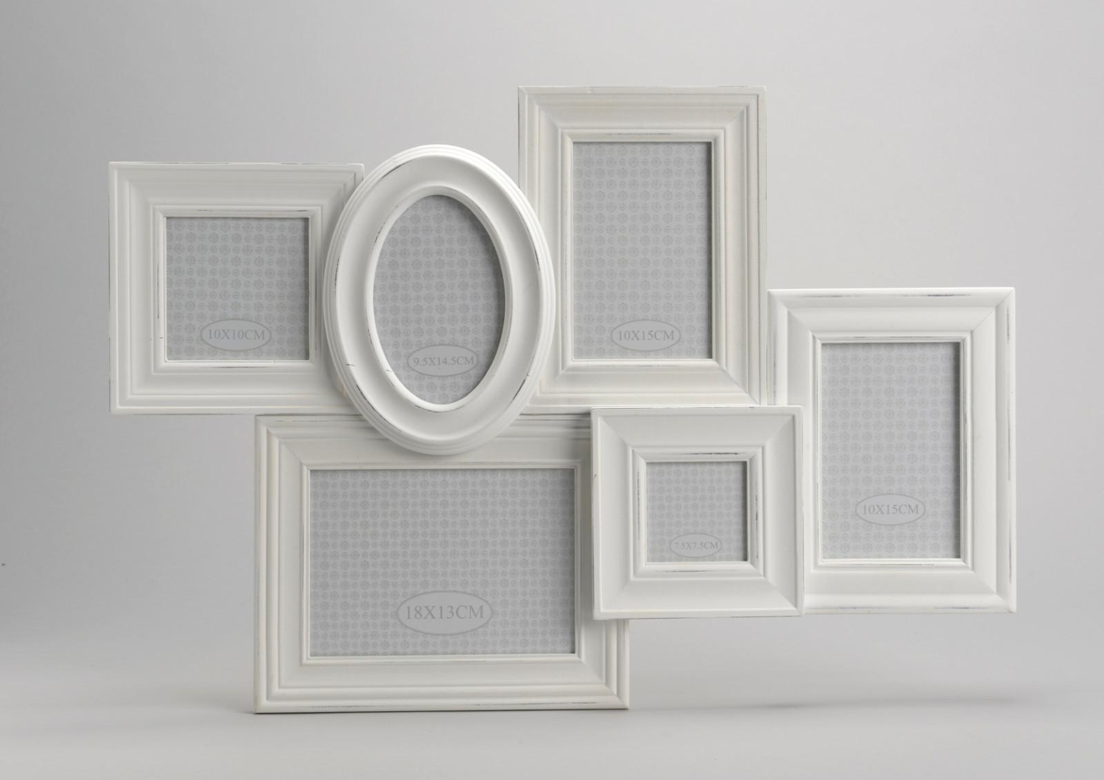 Multi Photo 6 Picture Large Frame Collage Aperture WHITE Wall Mounted ...